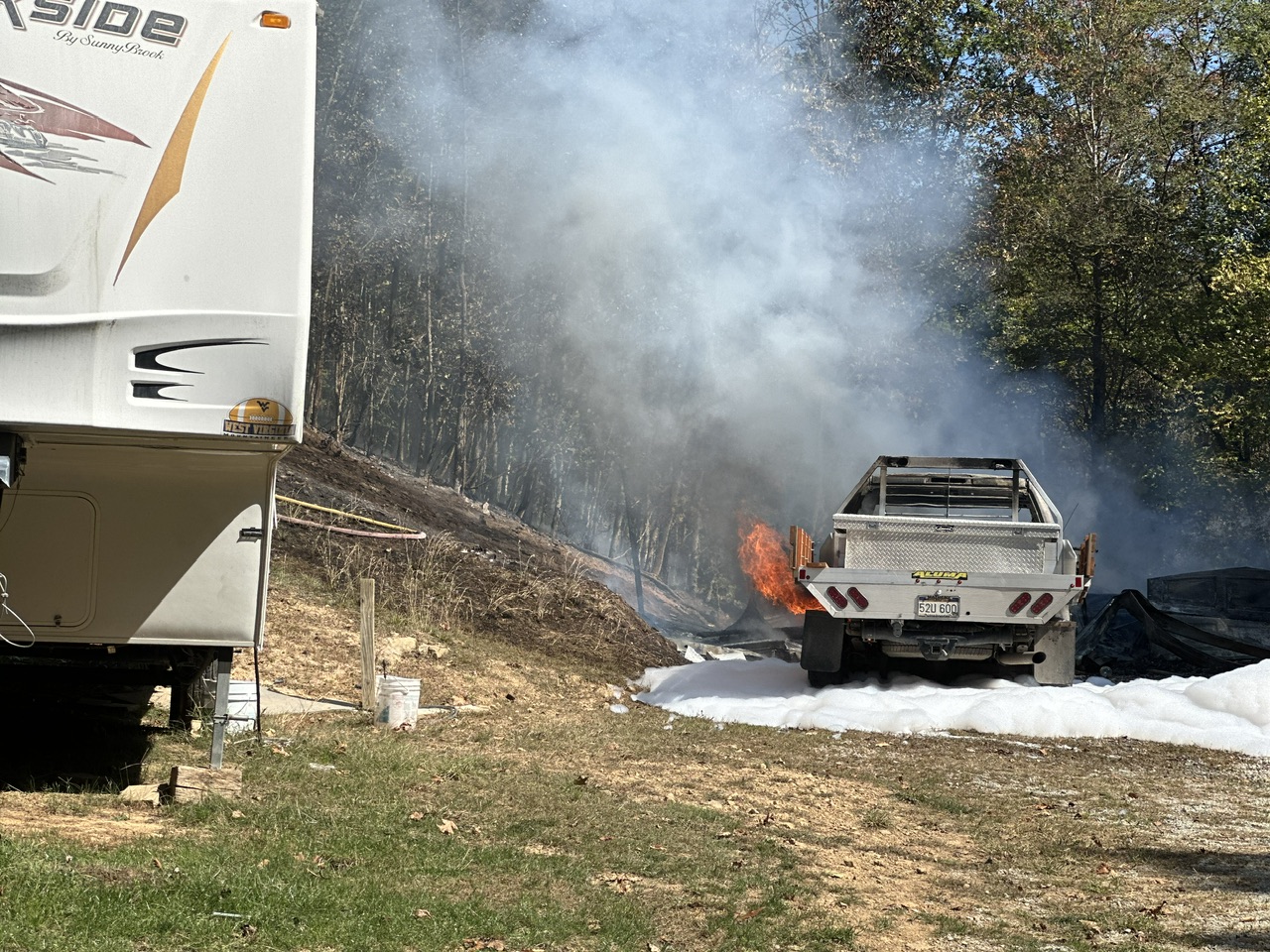 Pine Creek Fire Destroys Garage & Truck – Ridgeview News